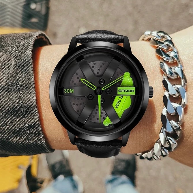 Black Red Sport Rim Watch with Stainless Steel Strap | Buy Automatic ...