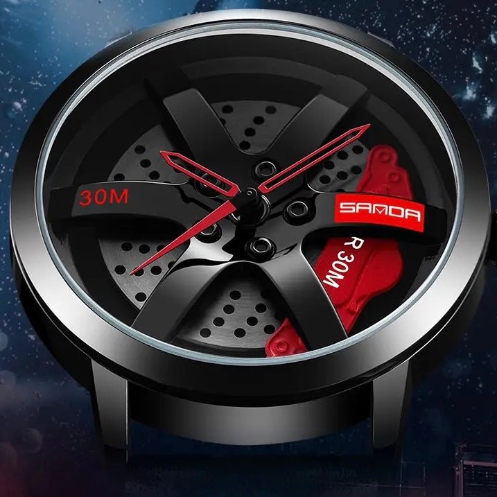 Black Red Sport Rim Watch with Stainless Steel Strap | Buy Automatic ...