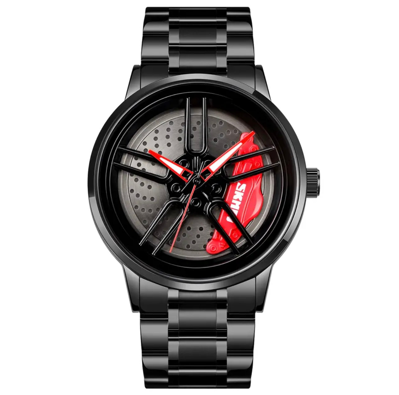Black Red Sport Rim Watch with Stainless Steel Strap | Buy Automatic ...
