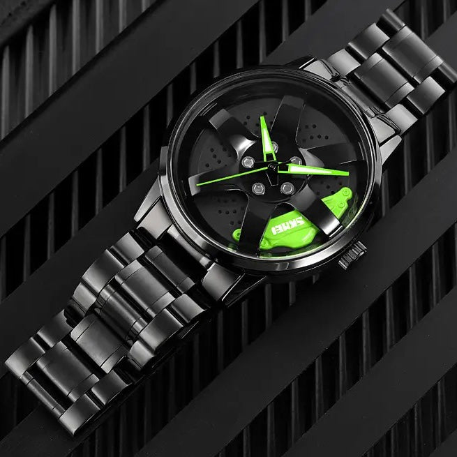 Black Red Sport Rim Watch with Stainless Steel Strap | Buy Automatic ...