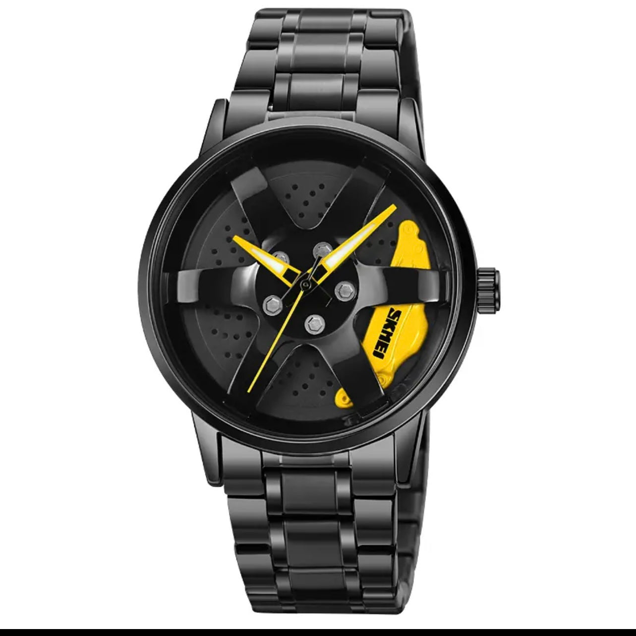 Black Red Sport Rim Watch with Stainless Steel Strap | Buy Automatic ...