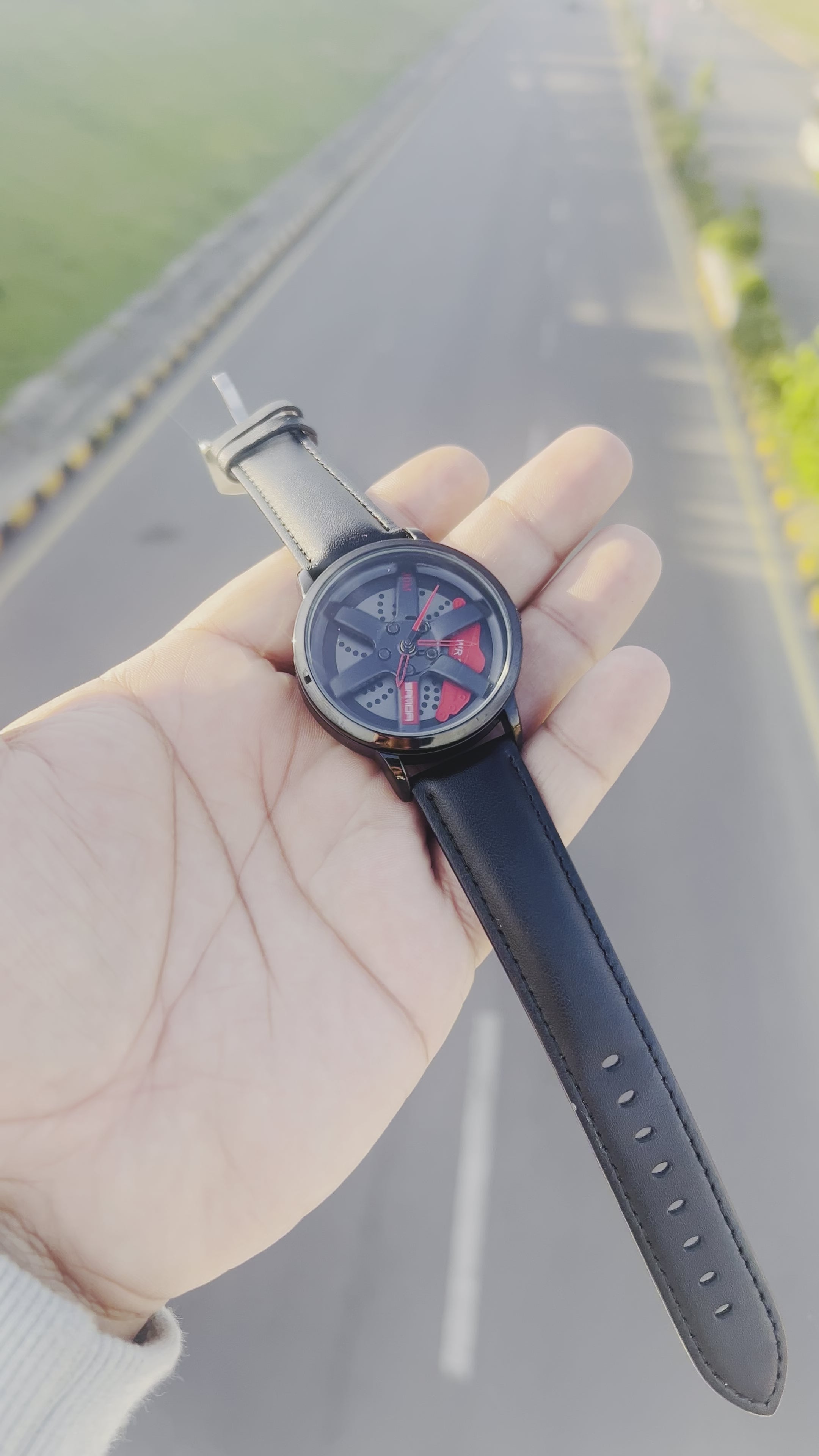 Black Red Sport Rim Watch with Stainless Steel Strap | Buy Automatic Watch in Pakistan– RIGOUT