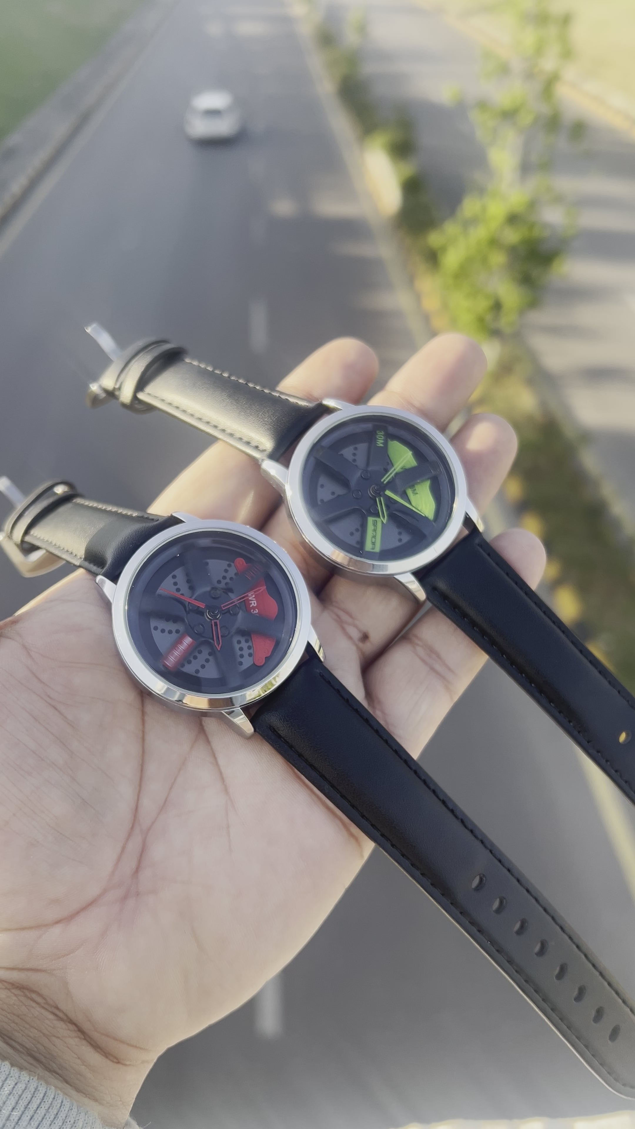 Black Red Sport Rim Watch with Stainless Steel Strap | Buy Automatic ...