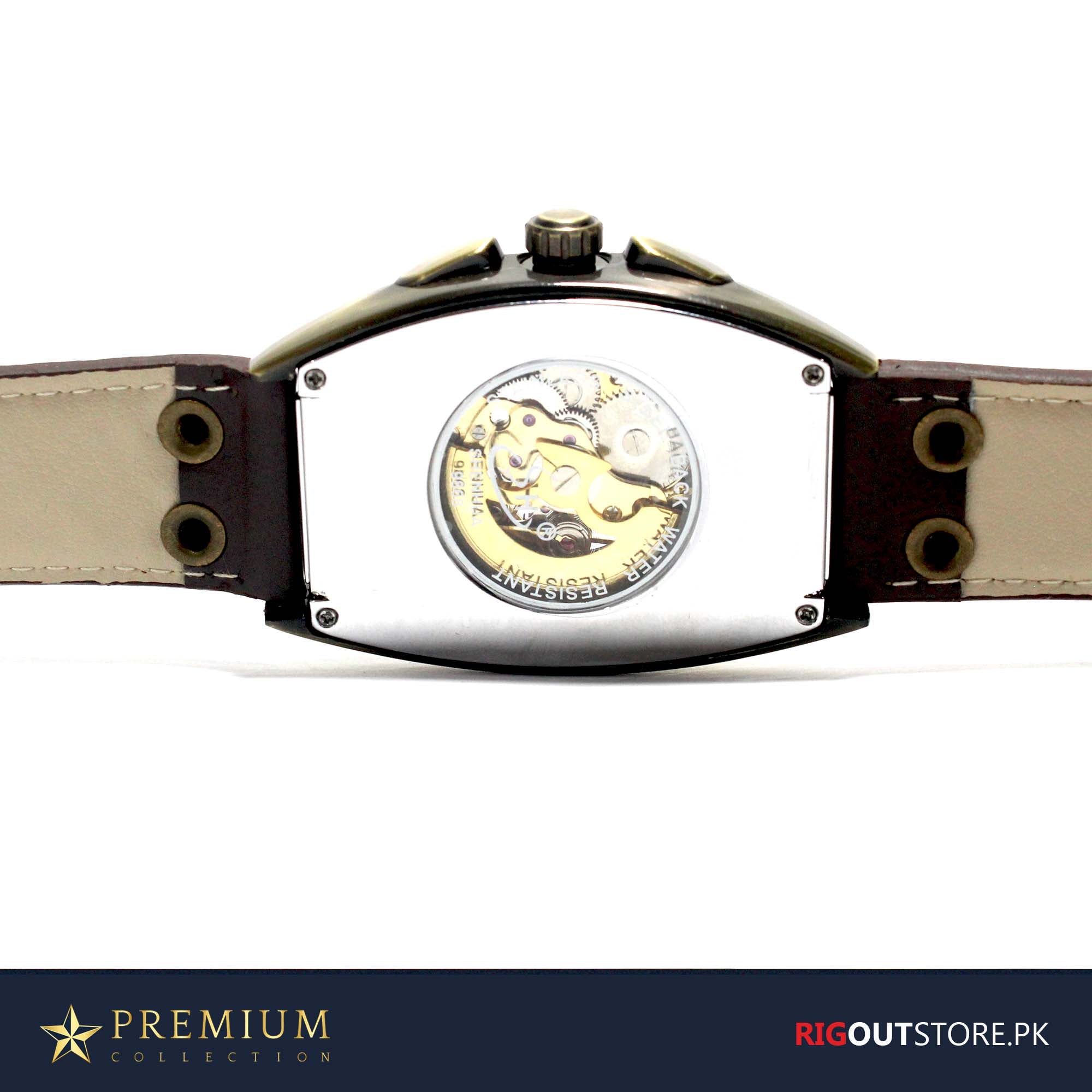 Tourbillion - Bronze Automatic Skeleton Square Watch | Buy Automatic ...